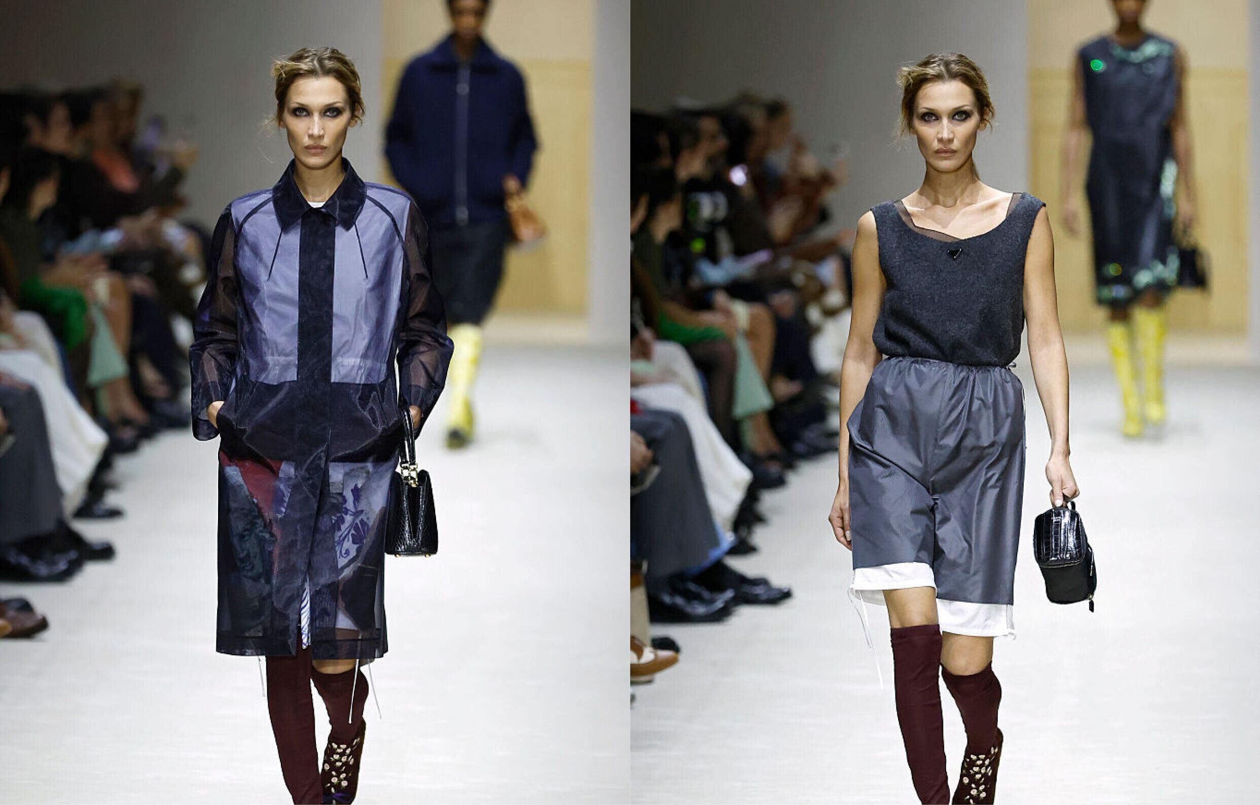 Prada automne-hiver 2026-2027 : les mannequins se déshabillent